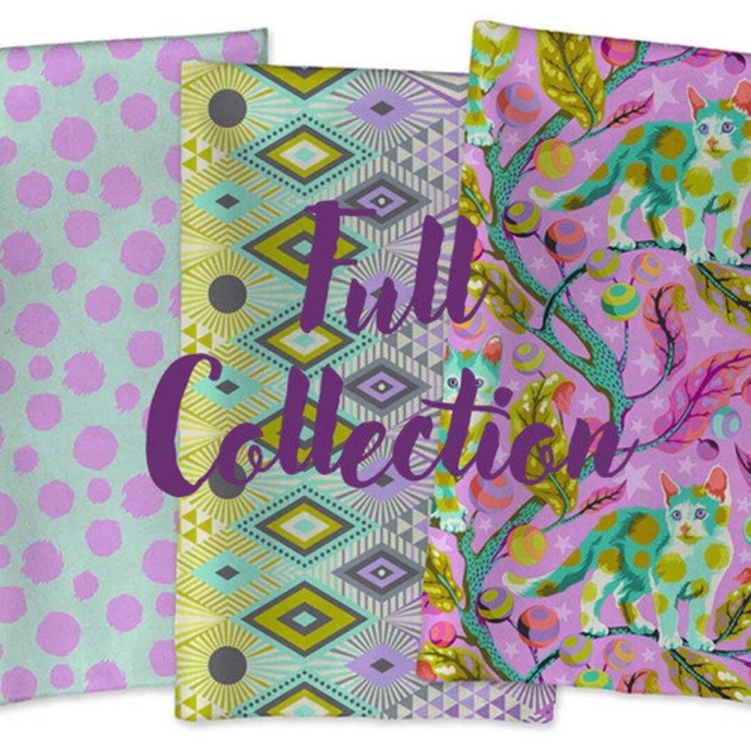 Tula Pink TABBY ROAD-- NEW in Stock - 8 Fat Quarter Bundle. Ready to ...