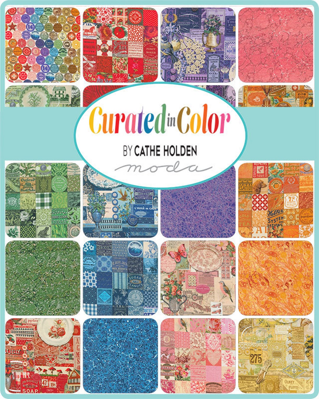 Curated in Color Charm Pack by Cathy Holden 42 5" Fabric Squares - Etsy