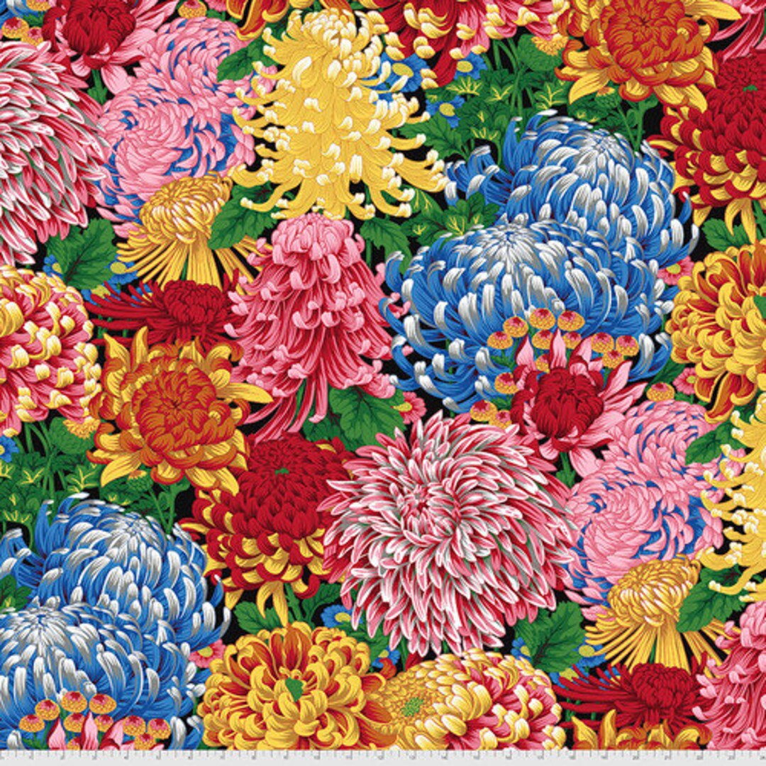 Kaffe Fassett Stash Hokusai's Mums PWPJ107 Natural Philip Jacobs - Etsy