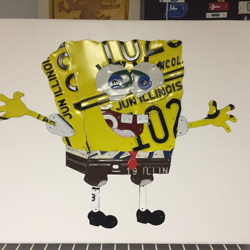 Spongebob License Plate - Etsy