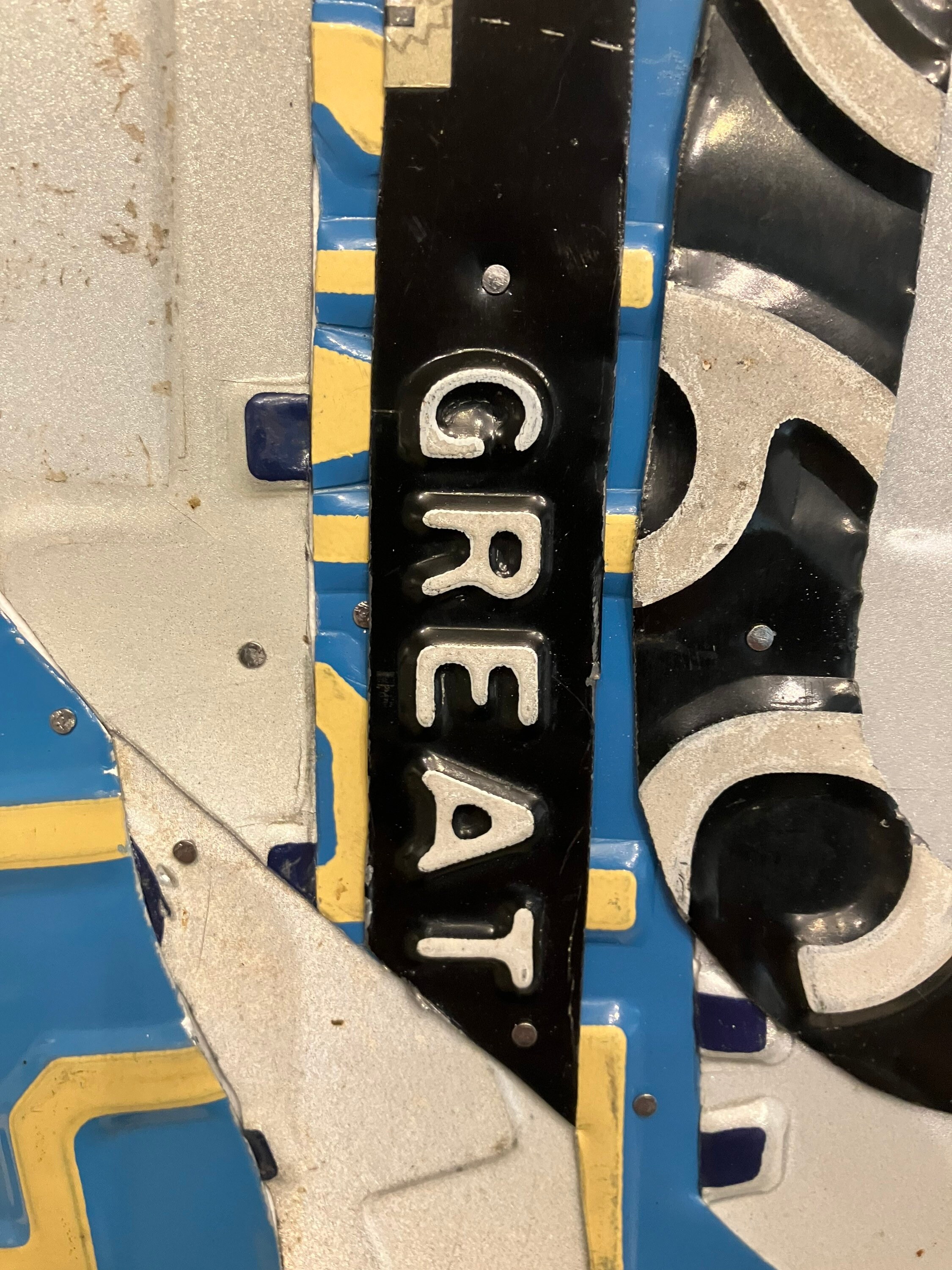 Messi License Plate Art Argentina World Cup Soccer 25x21 Recycled ...