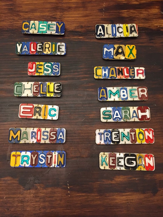 License Plate Name Tag Employee Custom Personalized Magnetic - Etsy