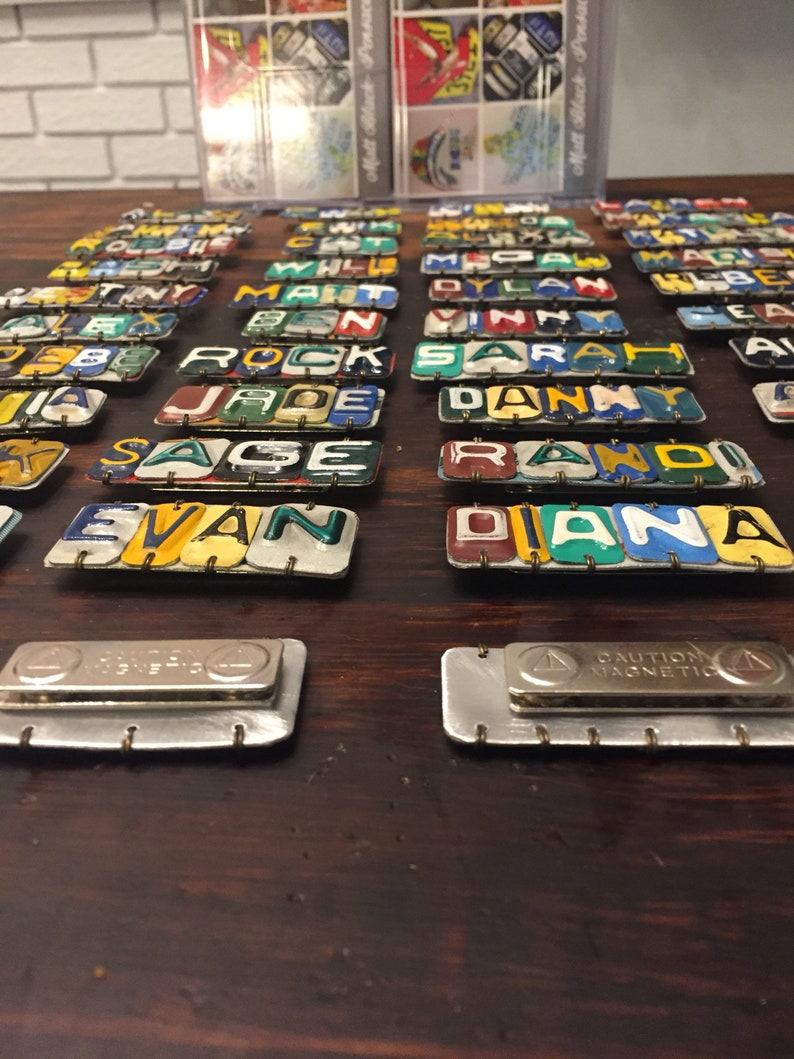 License Plate Name Tag Employee Custom Personalized Magnetic - Etsy