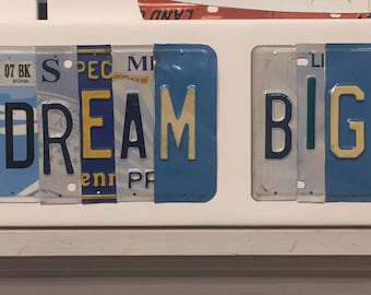 Dream License Plate Sign - Etsy