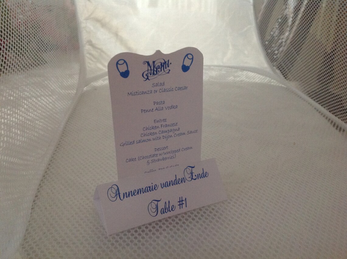 Custom Menu Placecards - Etsy