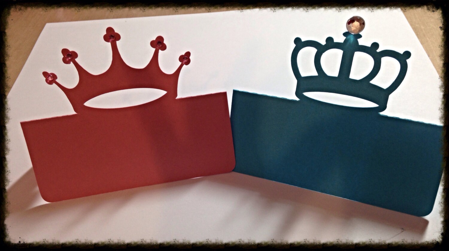 King and Queen Place Cards - Etsy