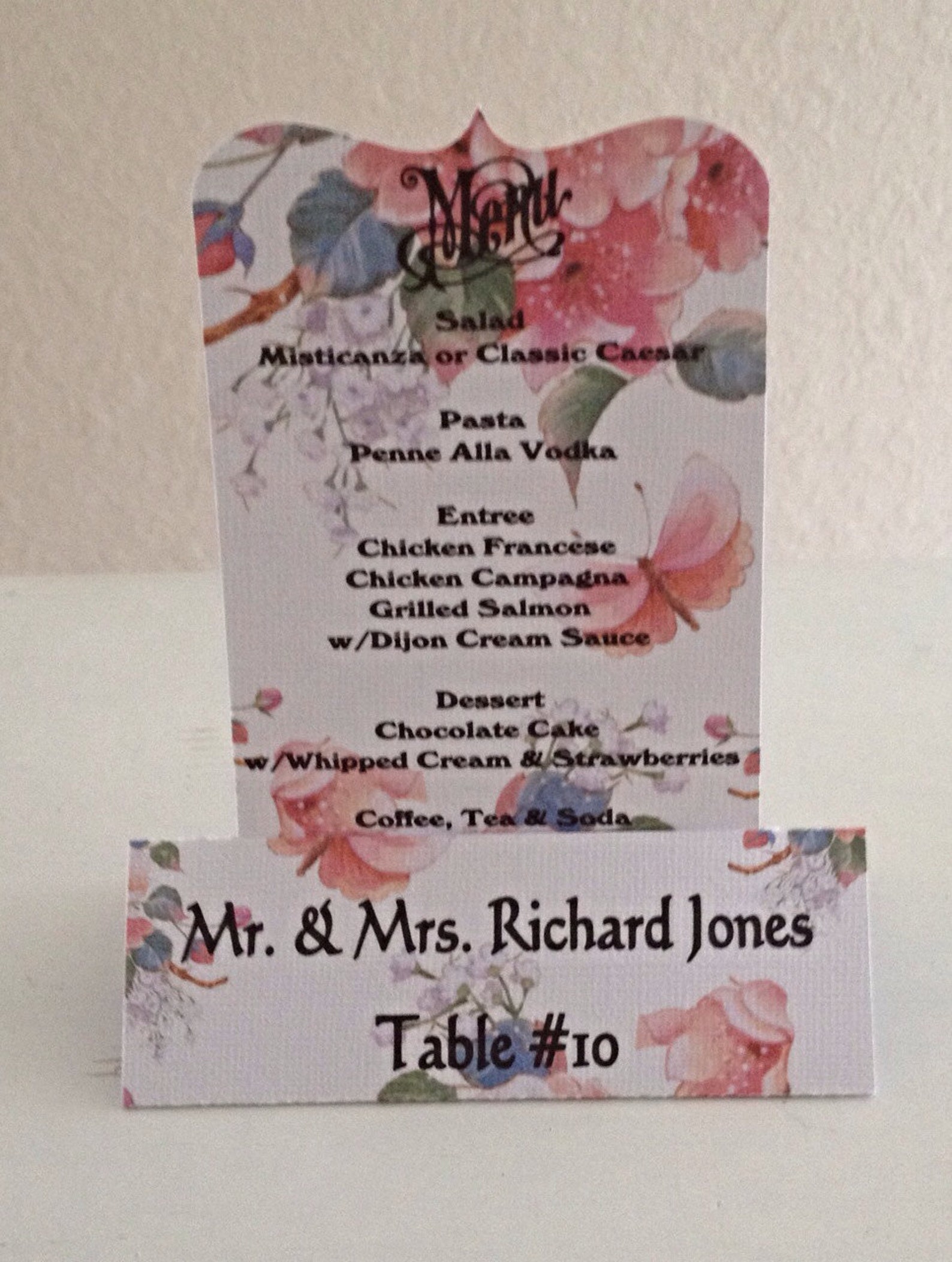 Custom Menu Placecards - Etsy