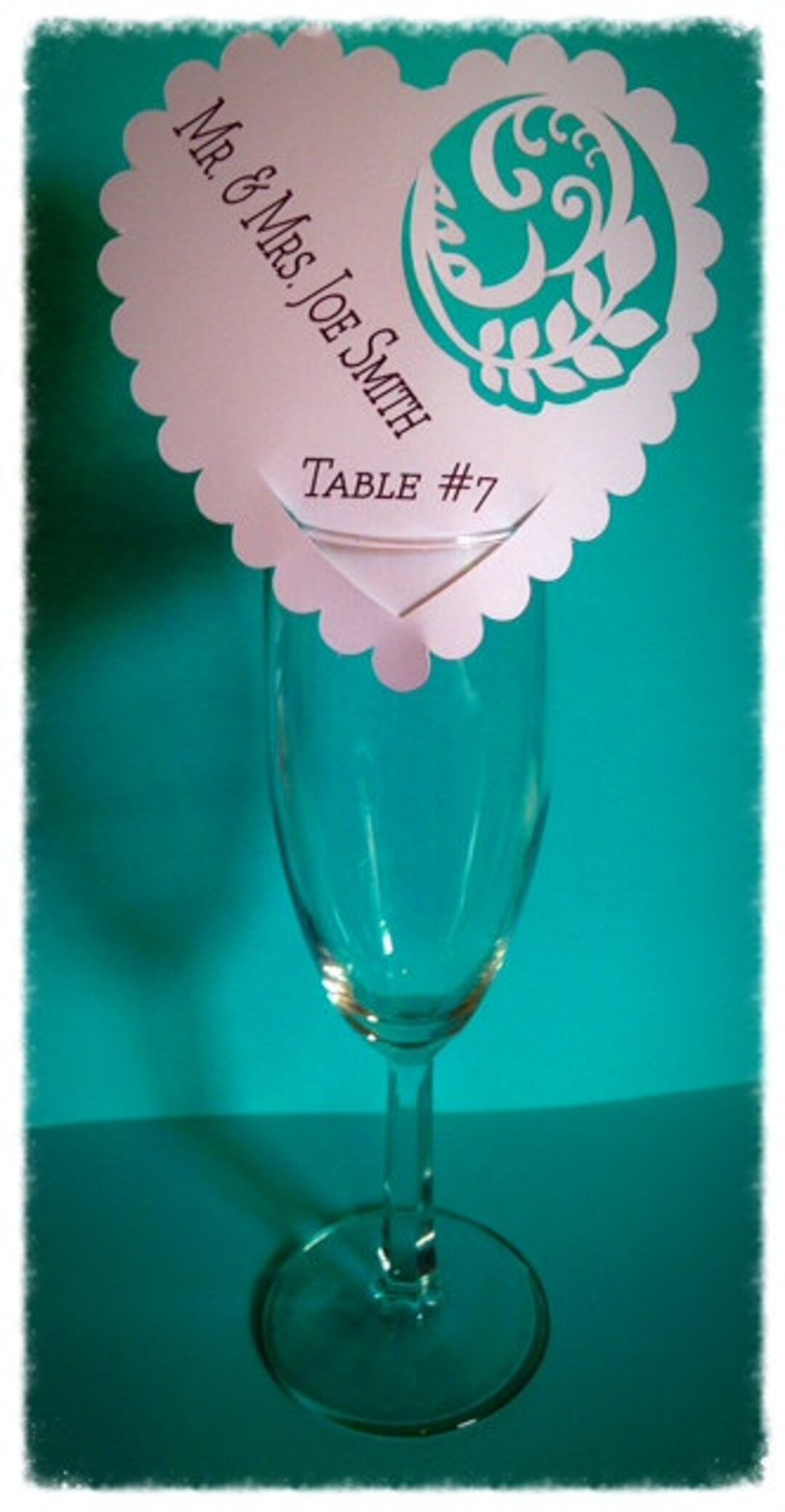 Single Heart Place Card Setting - Etsy