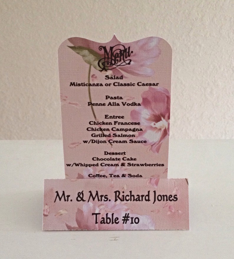 Custom Menu Placecards - Etsy