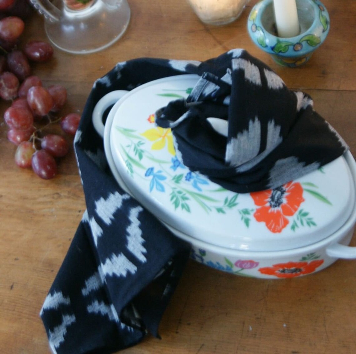 Handwoven Cotton Ikat Black Triangle Tea Towel - Etsy