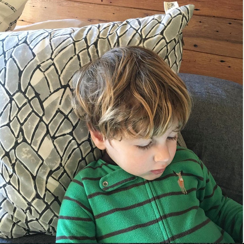 Grey Branch Pattern Square Pillow Sham-hand Block Printed 20 - Etsy