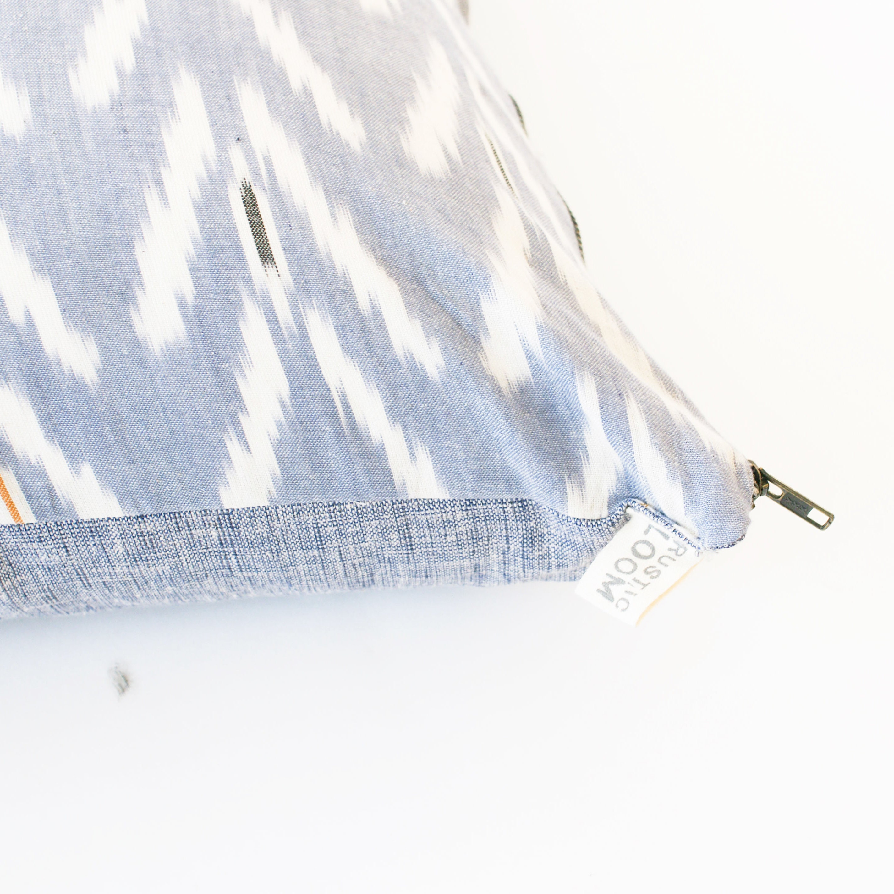 Periwinkle Blue Grey Cotton Ikat Tulip Pillow 22 X 22 - Etsy