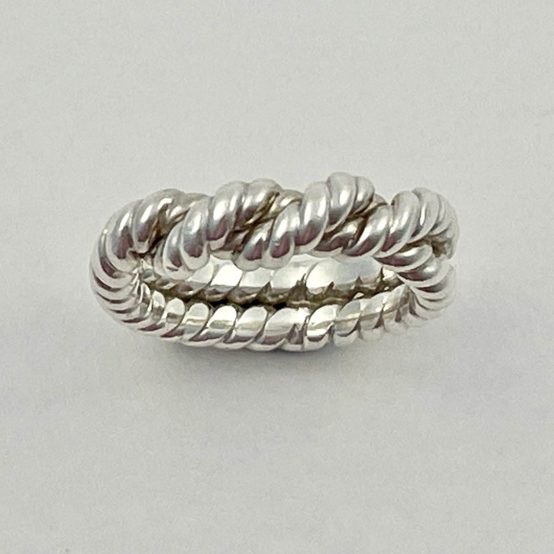 Customized .925 Sterling Cable Ring, Sterling Silver Rope Ring ...