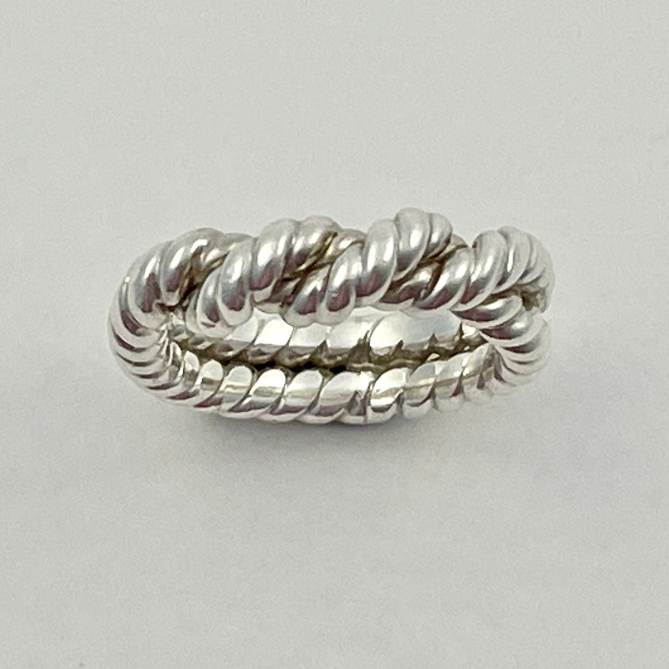Customized .925 Sterling Cable Ring, Sterling Silver Rope Ring ...