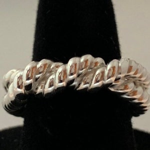 Customized .925 Sterling Cable Ring, Sterling Silver Rope Ring ...