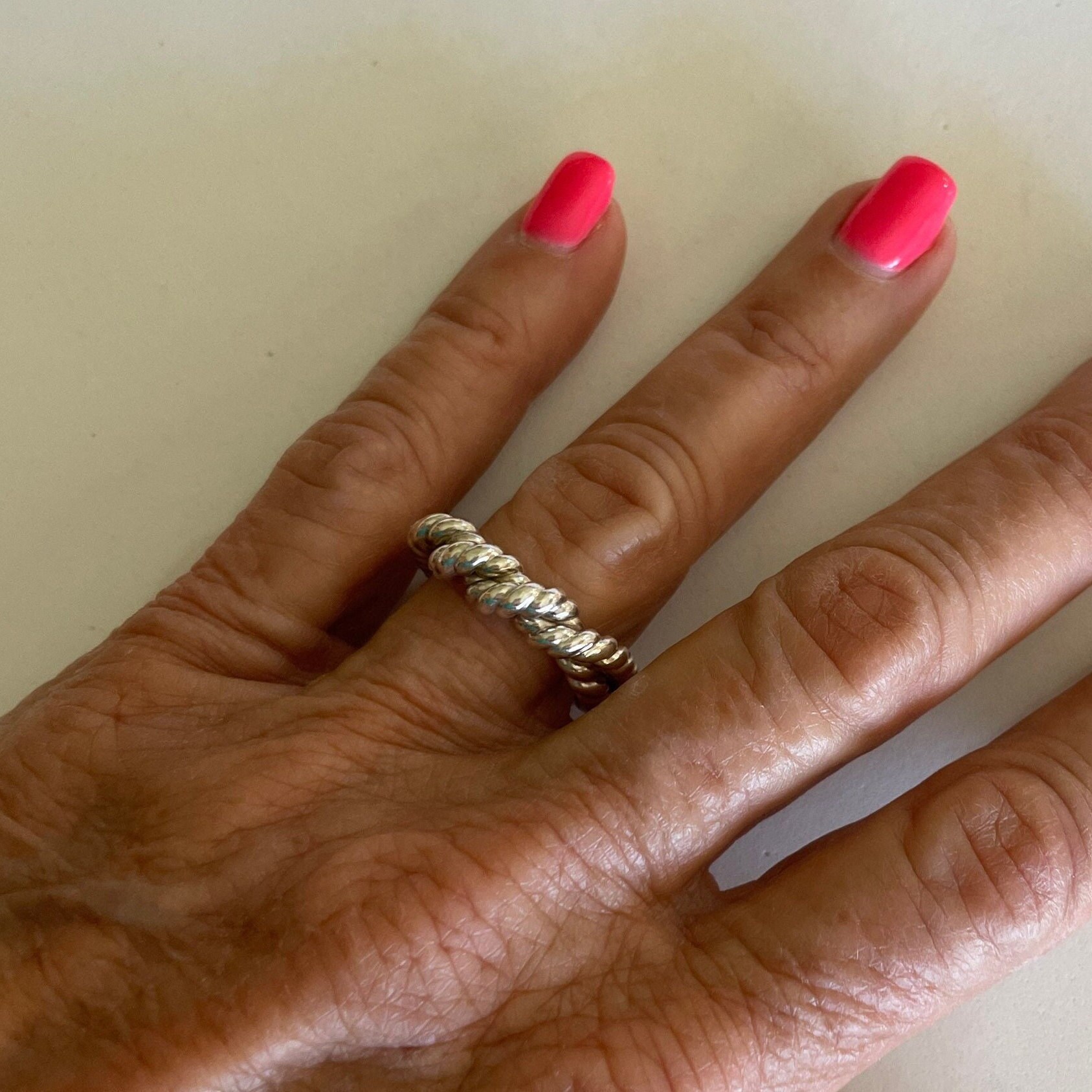 Customized .925 Sterling Cable Ring, Sterling Silver Rope Ring ...