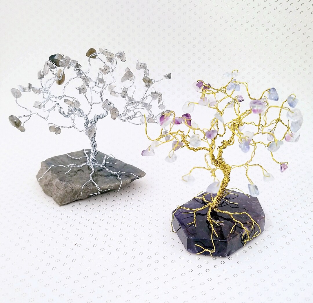 Custom Small Gem Tree Choose Your Gems & Wire Color Handcrafted Crystal ...