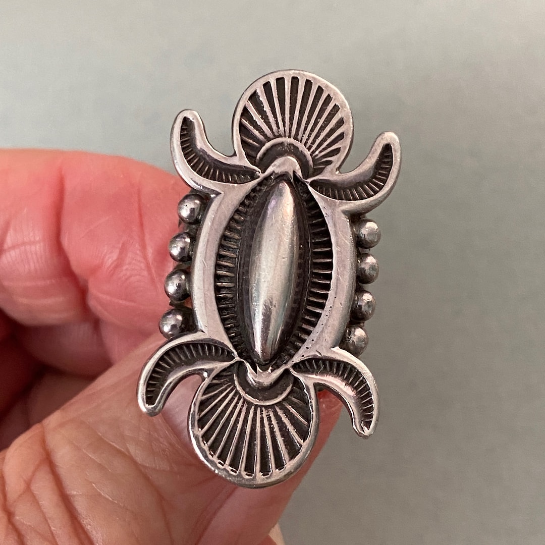 ESS (edison Sandy Smith) STERLING Navajo Ring - Etsy