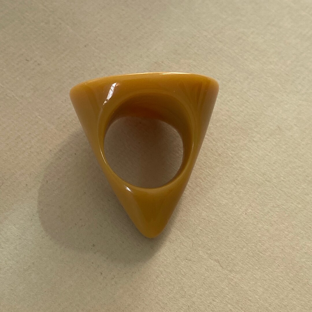 Unusual & Very Cool Chunky Butterscotch Lucite Ring - Etsy