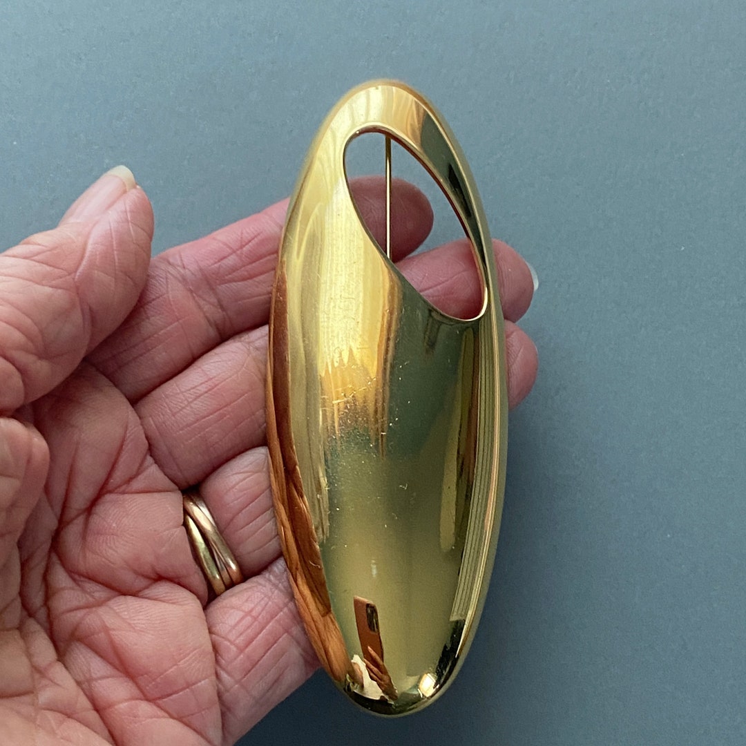Fabulous Big, Bold & Gold MONET Futuristic Modernist Elliptical ...