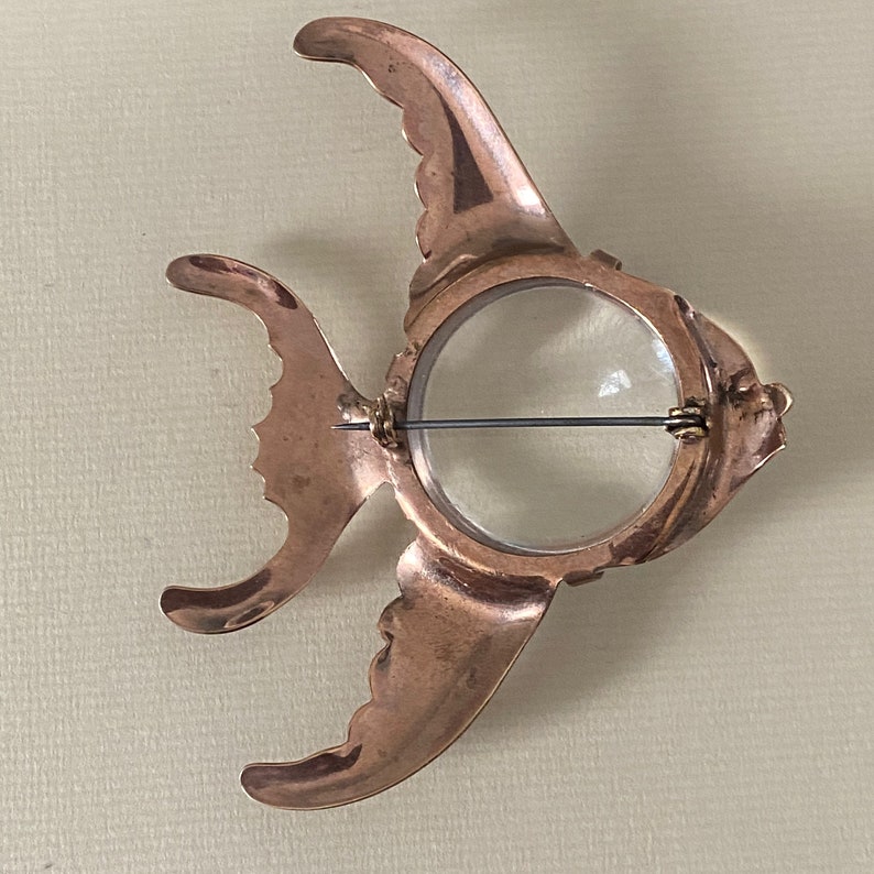 RARE 1940s Modernist Gold Metal and Jelly Belly Angel Fish - Etsy