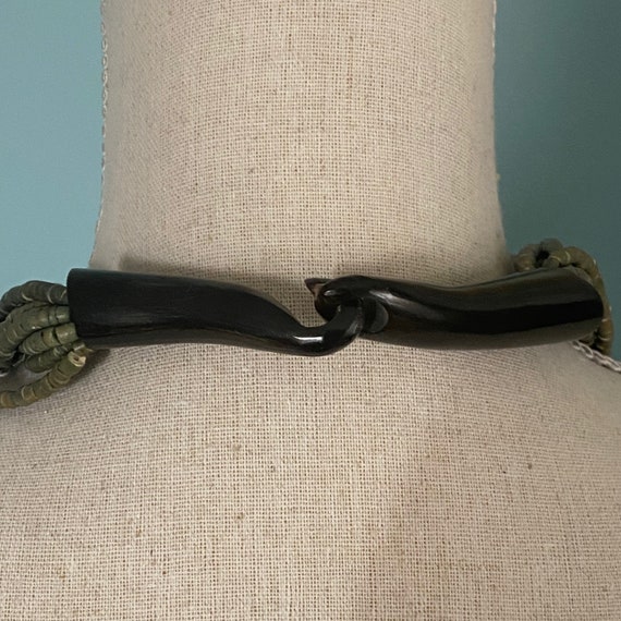 GERDA LYNGGAARD MONIES Multi Strand Olive Green and T… - Gem