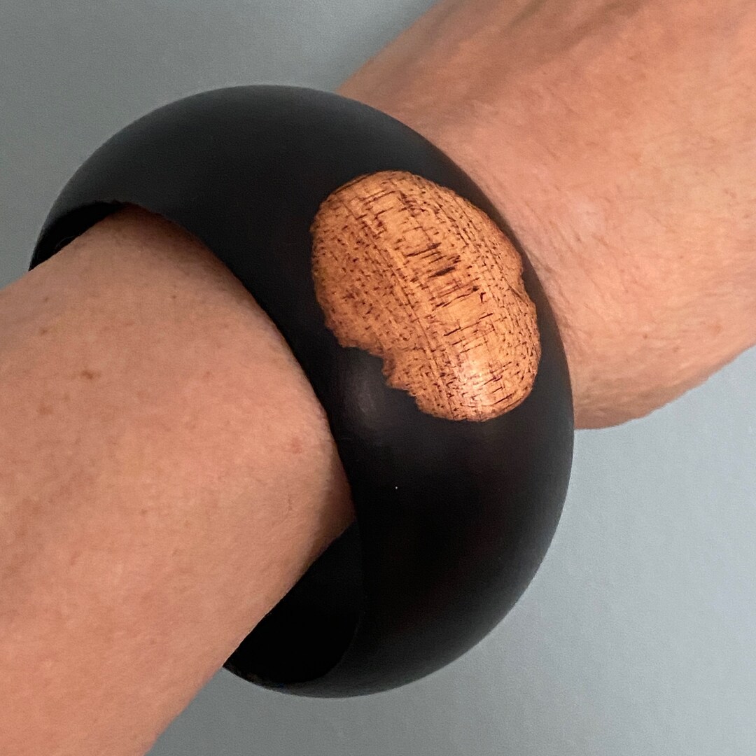 Bold Lynggaard Style Cool & Chunky Domed Wide Hardwood Bangle - Etsy