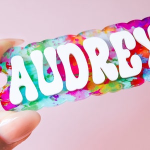 Personalized Name Tag, Acrylic Name Tag, Back Pack Tag, Custom Name Tag ...