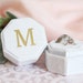 Mrs Ring Box Wedding Ring Box Engagement Ring Box Hexagon Velvet Ring ...