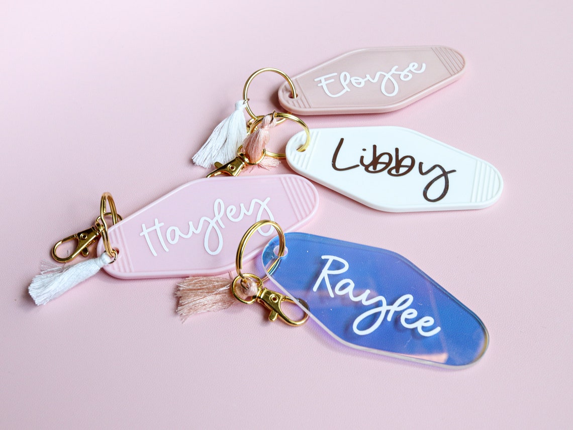 Retro Motel Keychain Teen Gift Bridesmaid Keychain | Etsy