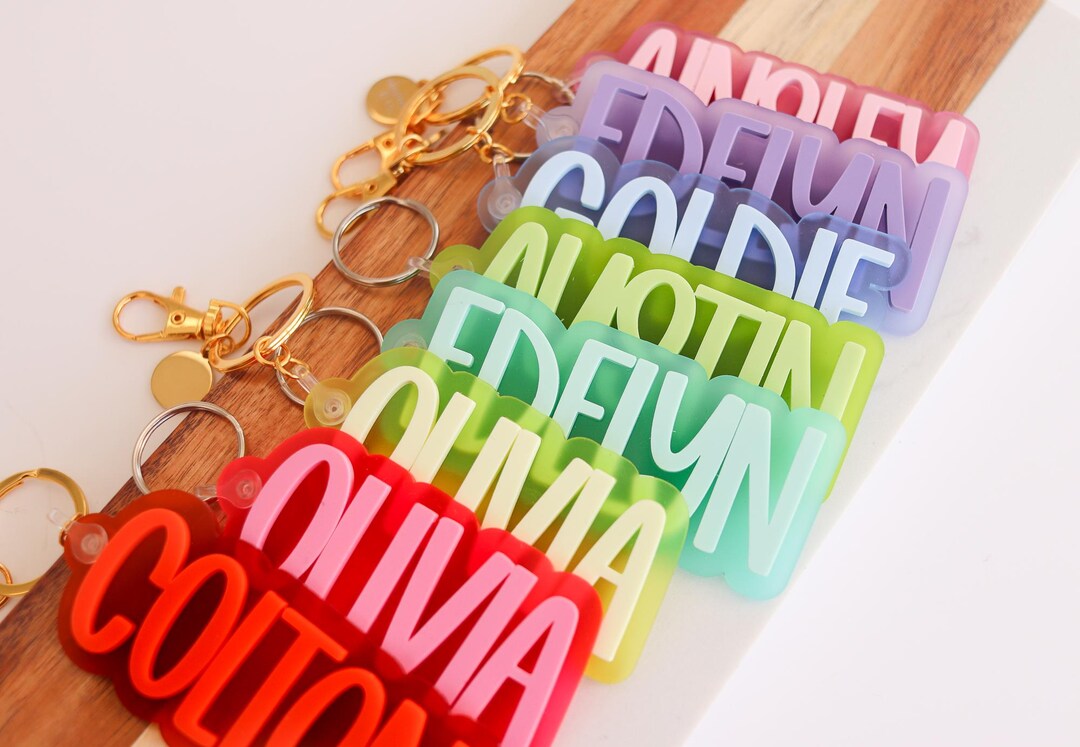 Name Keychain for Kids | Teacher Gift | Sport Bag Tag | Kids Tag | Name ...