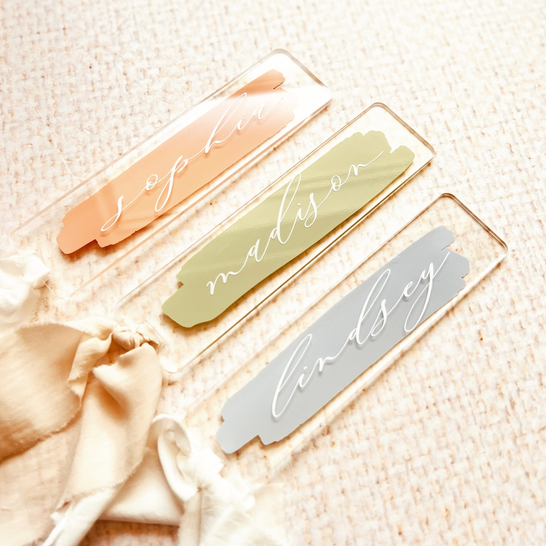 Personalized Bookmark, Acrylic Book Mark, Bookmark Personalized, Custom ...