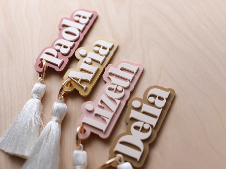 Keychain for Women, Name Tag, Personalized Keychain, Custom Name Tag ...