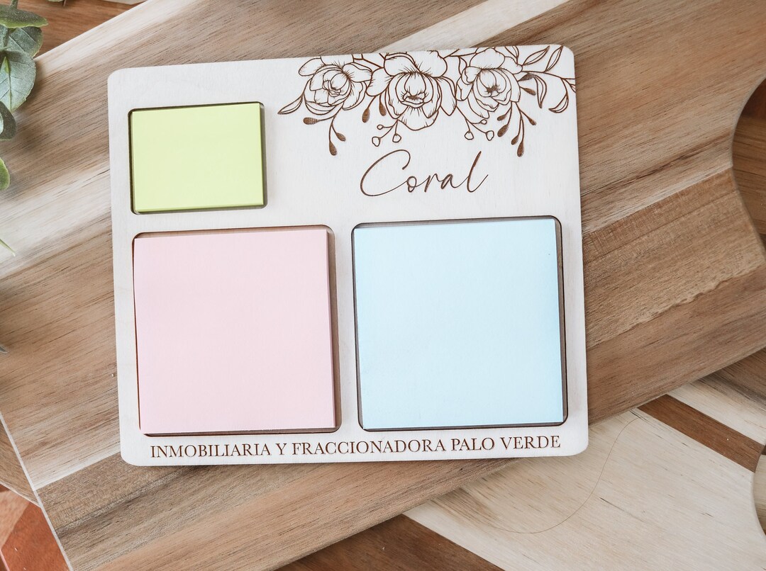 Personalized Sticky Note Holder - Custom Teacher Desk Organizer ...