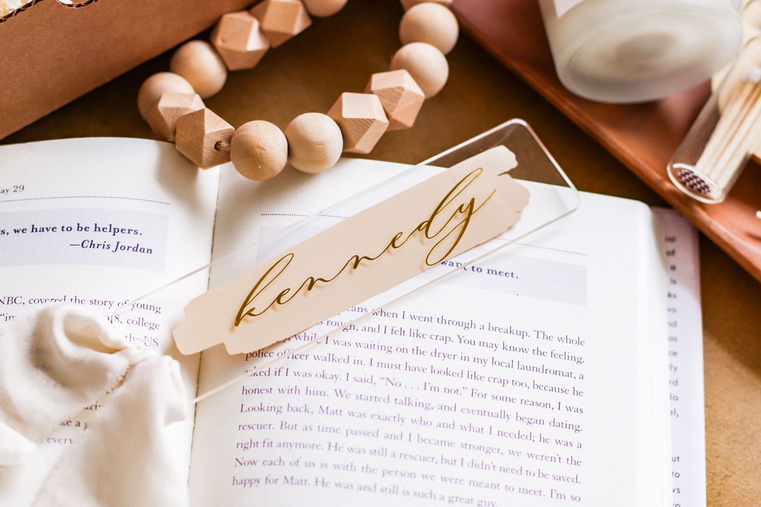 Personalized Acrylic Bookmark, Acrylic Book Mark, Library, Accessories ...