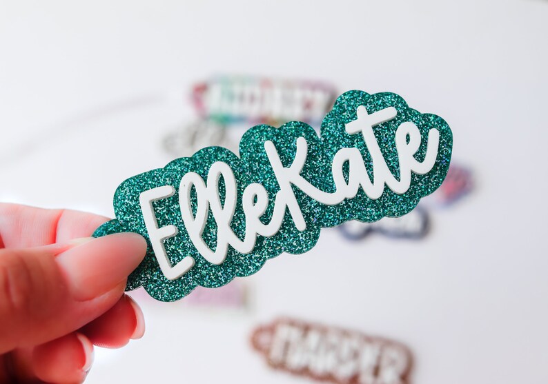 Personalized Name Tag, Acrylic Name Tag, Back Pack Tag, Custom Name Tag ...
