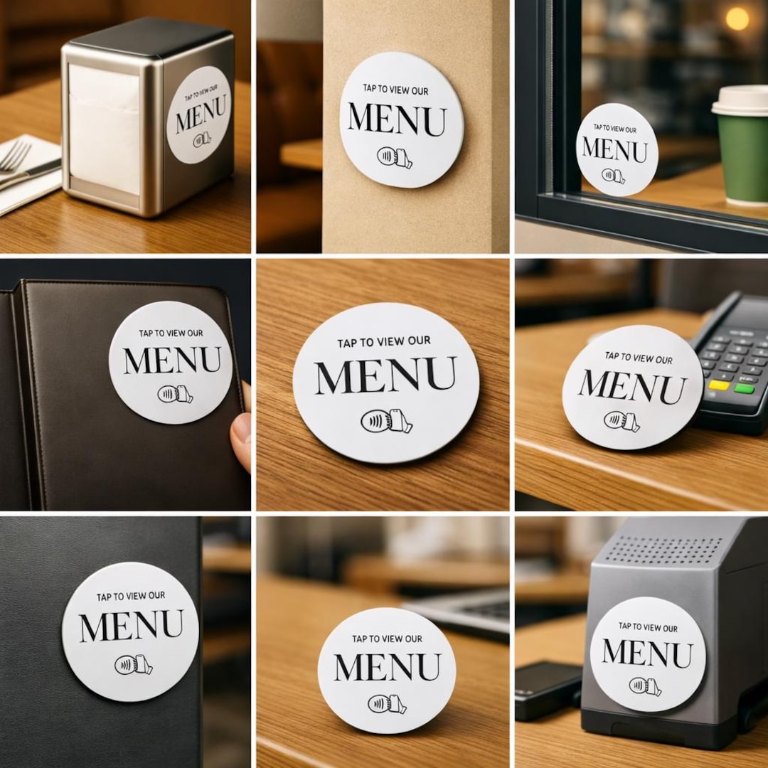 Tap to View Menu, NFC Menu Card for Restaurant Tabletop, Contactless ...