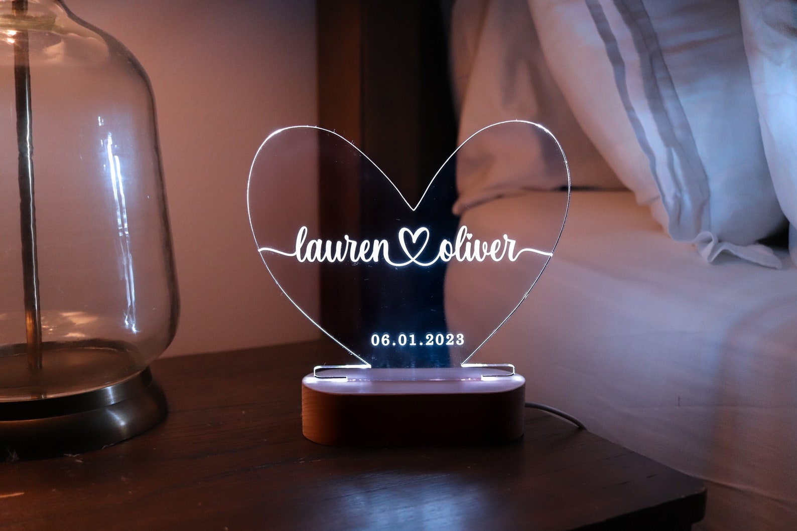 Boyfriend Gift Custom Night Light for Him Personalized Night Light Anniversary Custom Night ...