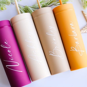 Personalized Tumbler | Neutral Colors Tumbler | Coworker Gift ...
