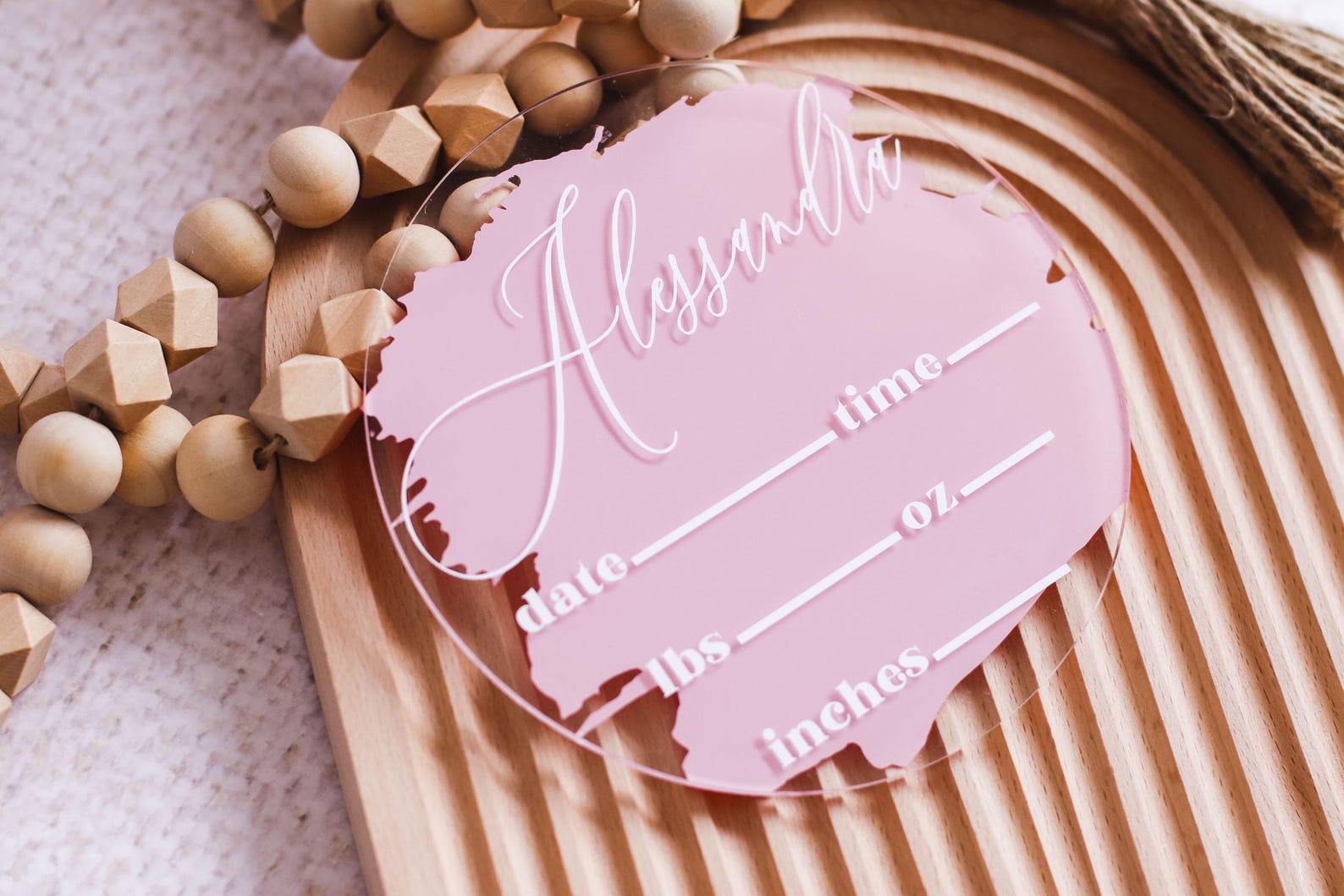 Acrylic Birth Announcement Sign| Newborn Birth Announcement Sign ...