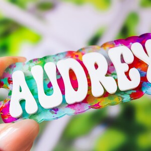 Personalized Name Tag, Acrylic Name Tag, Back Pack Tag, Custom Name Tag ...