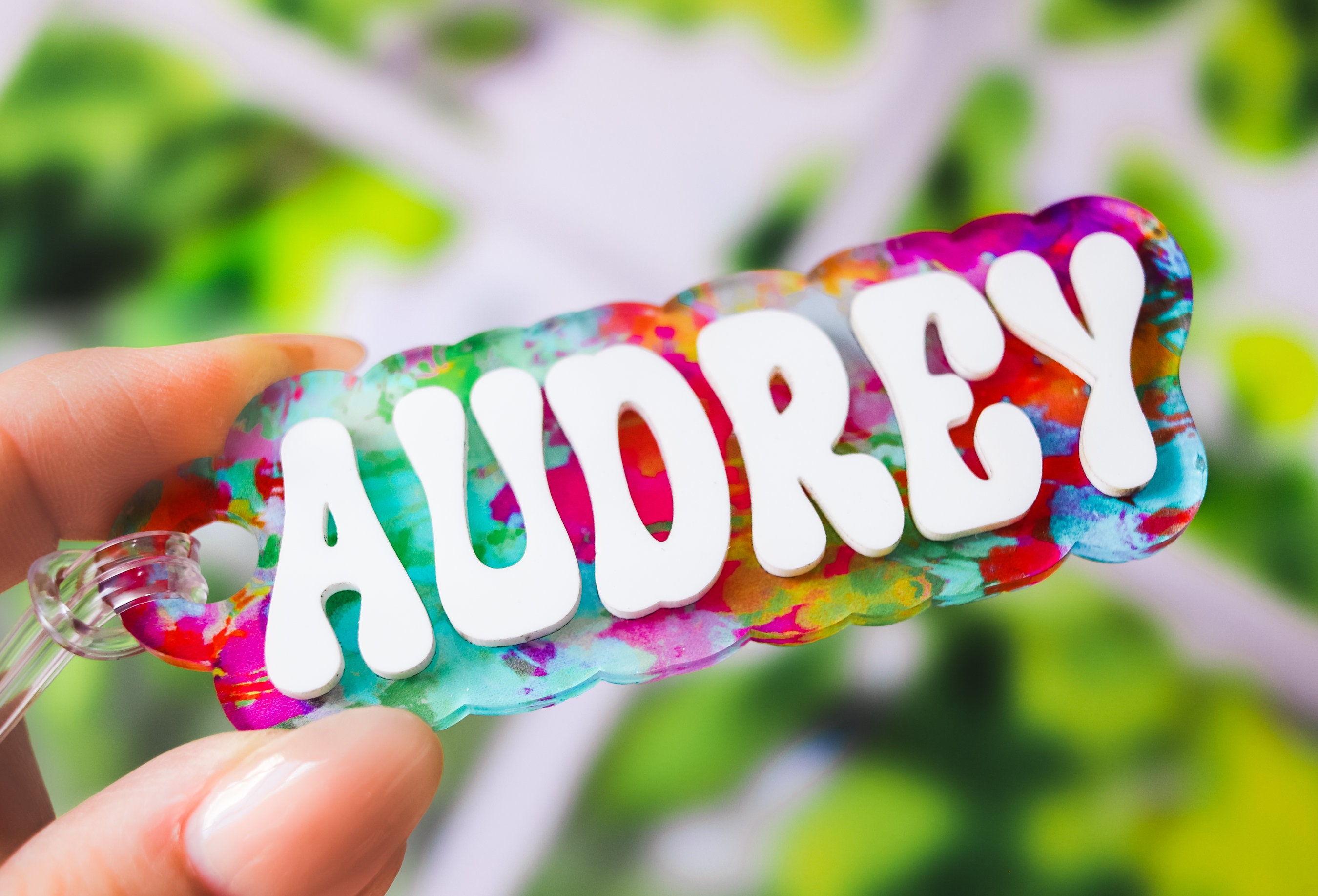 Personalized Name Tag, Acrylic Name Tag, Back Pack Tag, Custom Name Tag ...