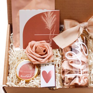 Birthday Gift Box, Boho Birthday Gift Neutral Tones Gift Terracotta ...