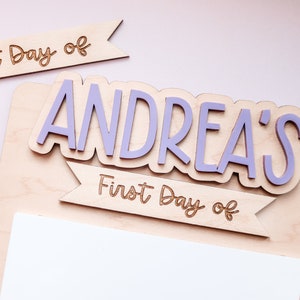 Personalized First Day of School Sign , First Day of School Sign, Back ...
