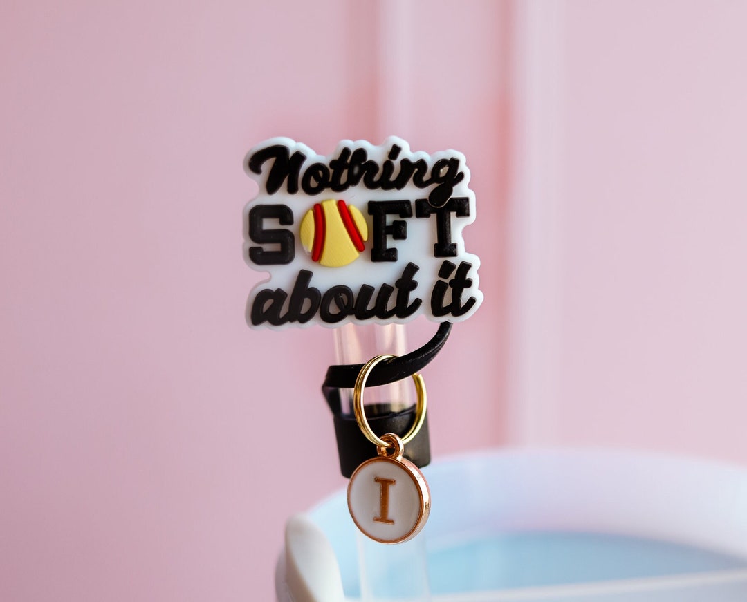 Softball Mom, Softball Cup Decor Gift Personalized Straw Topper, Straw ...