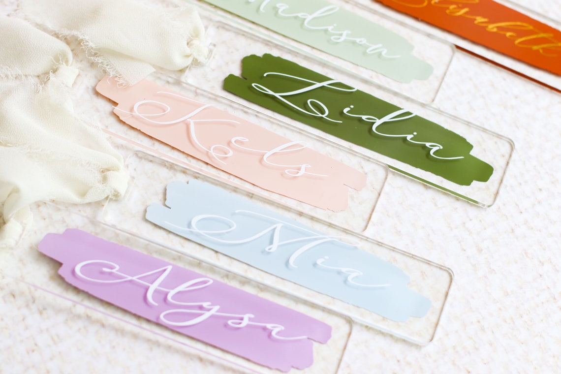 Personalized Acrylic Bookmark Acrylic Book Mark Library - Etsy