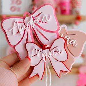 Bow Name Tag | Day Tags| | Tags| Personalized Basket Tag| Bow Name Tag ...
