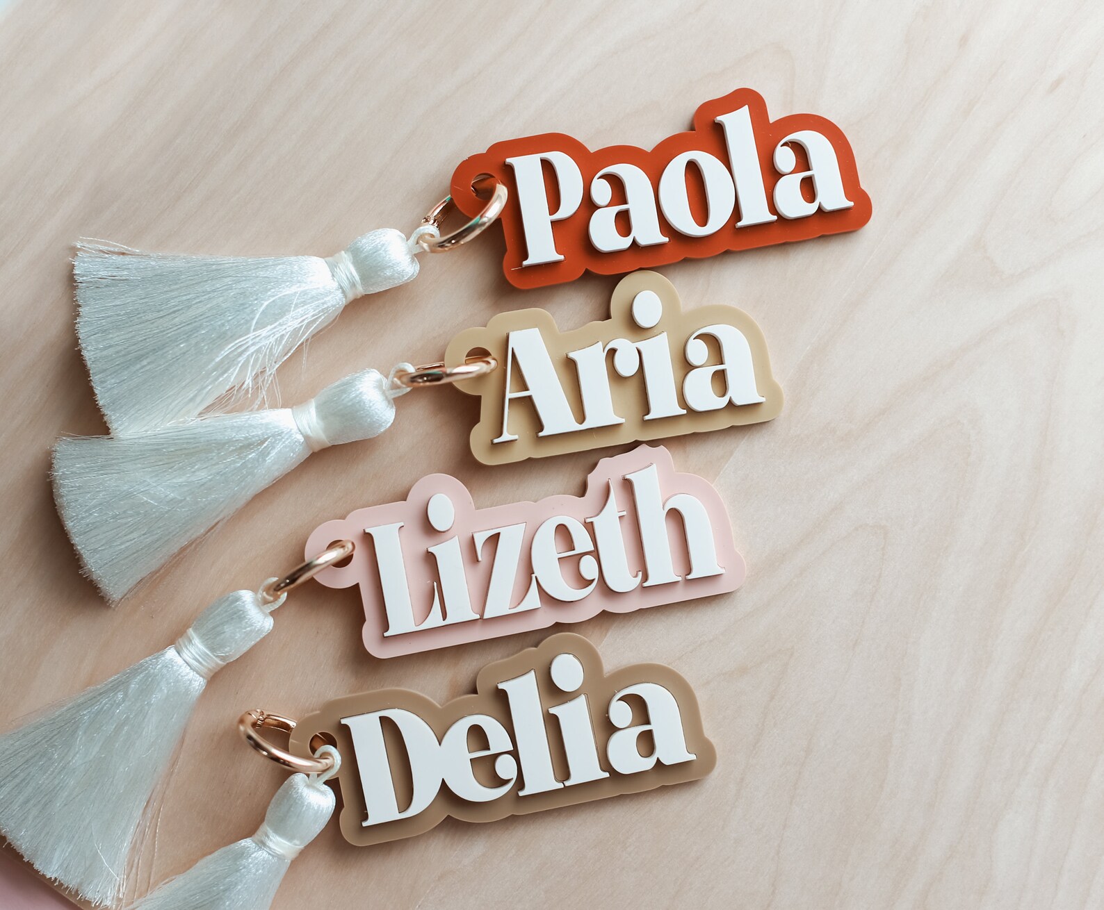 Keychain for Women, Name Tag, Personalized Keychain, Custom Name Tag ...
