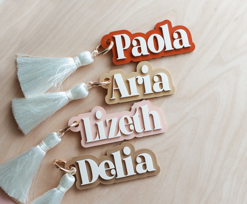 Keychain for Women, Name Tag, Personalized Keychain, Custom Name Tag ...