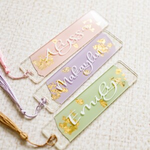 Personalized Bookmark Acrylic Bookmark With Name Hand Painted Book Mark ...